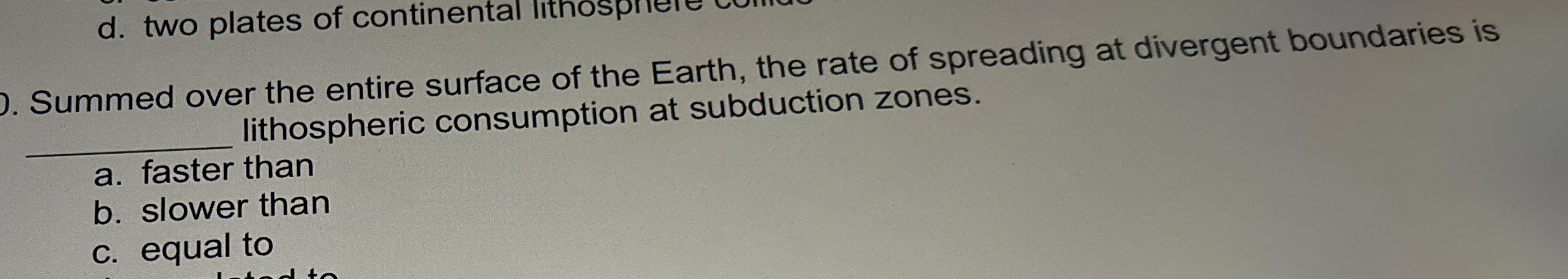 Solved Summed over the entire surface of the Earth, the rate | Chegg.com