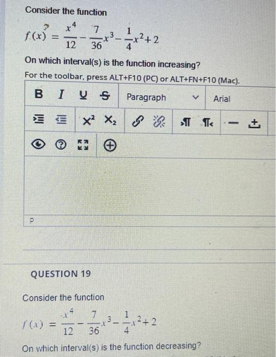 Solved Consider the function f(x)2=12x4−367x3−41x2+2 On | Chegg.com