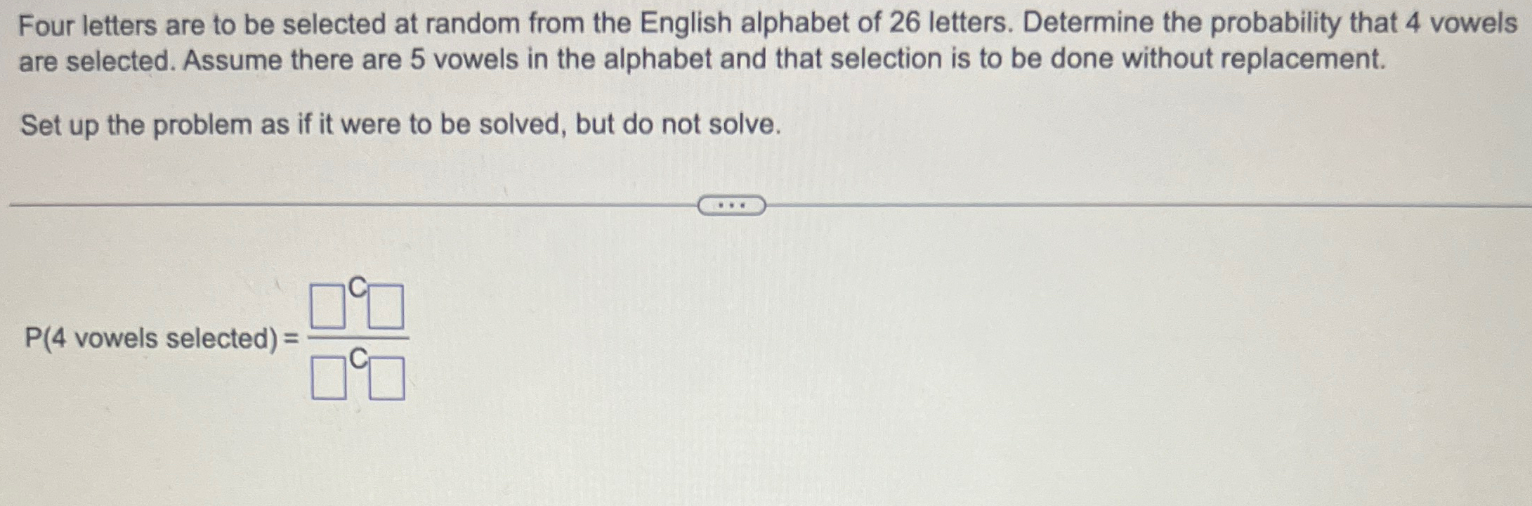 Solved Four letters are to be selected at random from the | Chegg.com