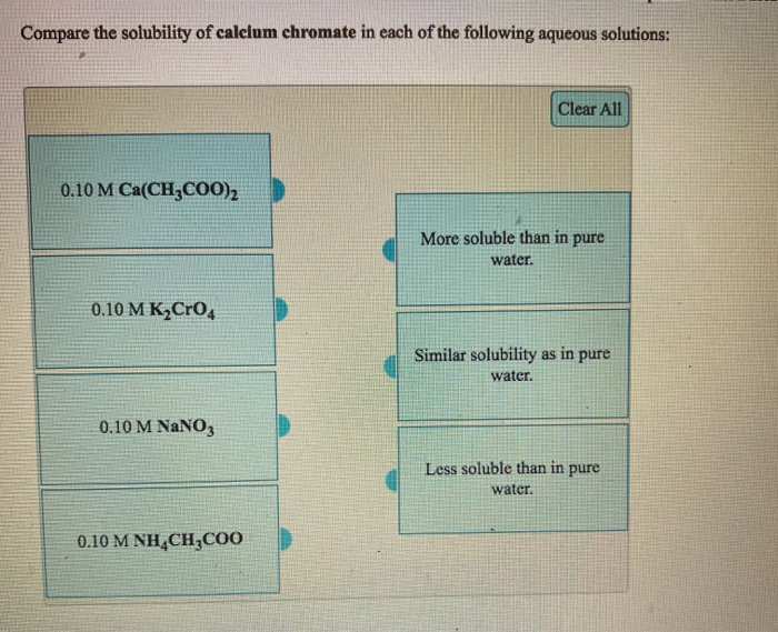 Solved Compare the solubility of calcium carbonate in each | Chegg.com
