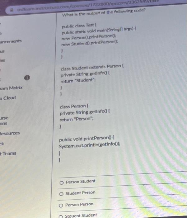 Solved Person Student Student Person Person Person Stduent | Chegg.com