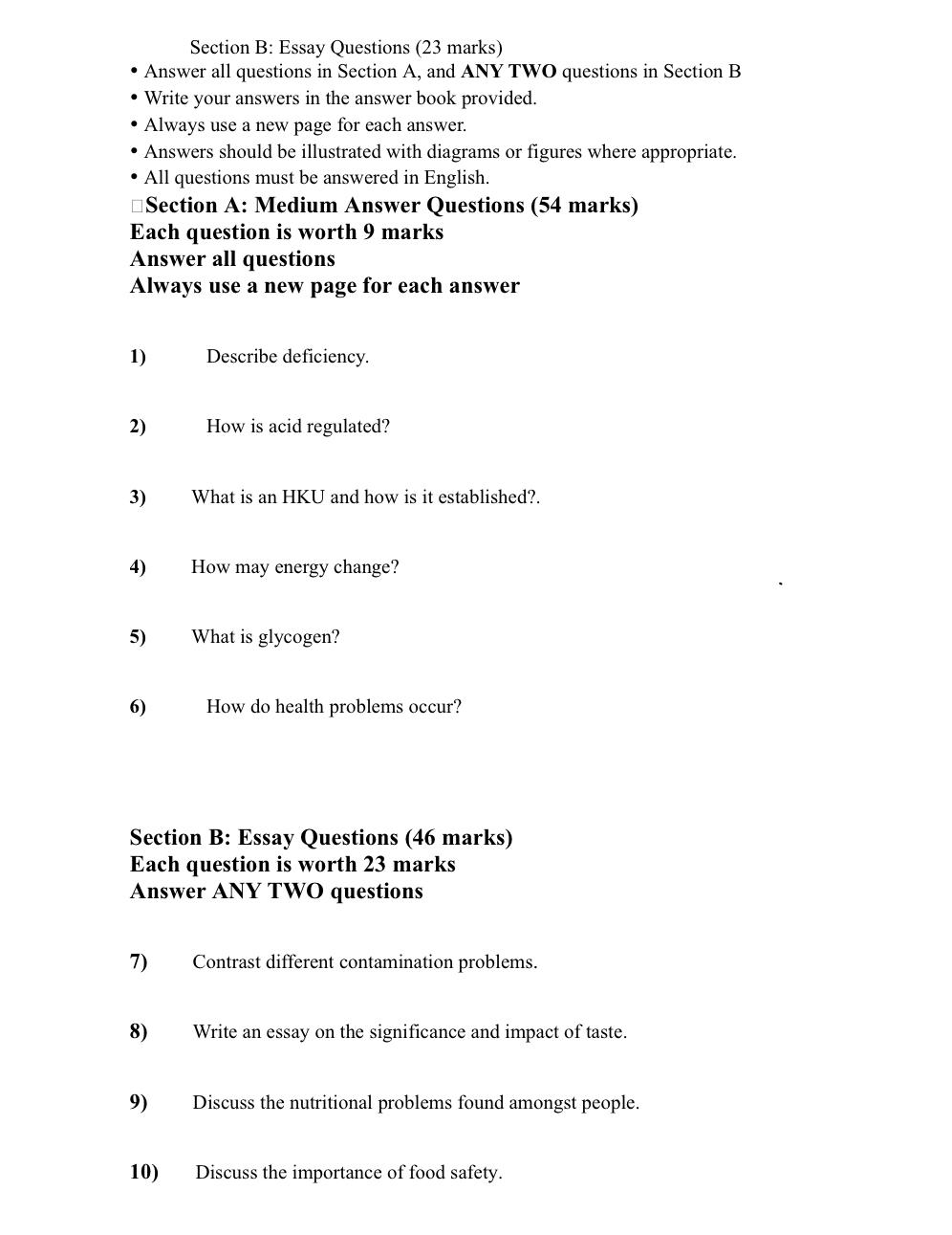 Solved Section B: Essay Questions (23 ﻿marks)Answer all | Chegg.com