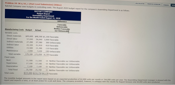 Solved CALOURATOR PRINTER VERSION BACK NE Problem 10-3A a, | Chegg.com