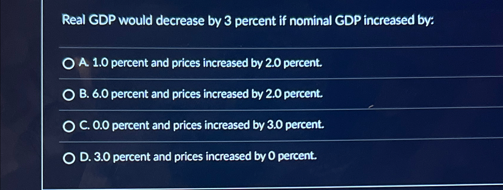 Solved Real Gdp Would Decrease By 3 ï Percent If Nominal Gdp Chegg