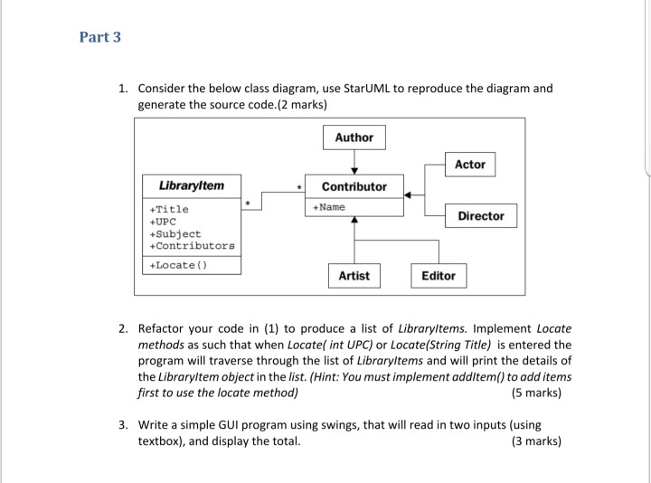 Solved Can you please help with this Java question? Edit: I | Chegg.com