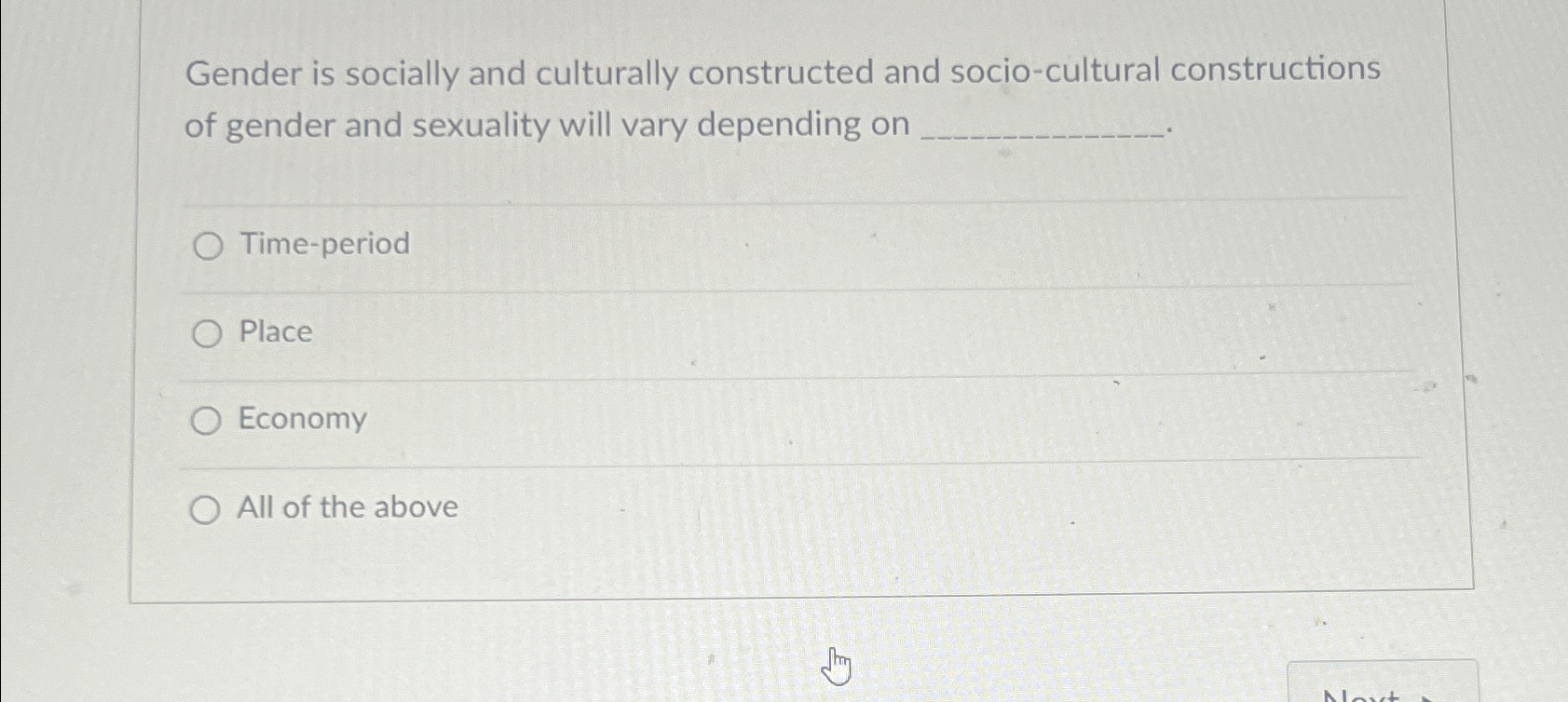 Solved Gender is socially and culturally constructed and | Chegg.com