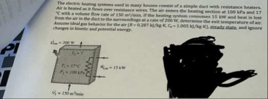Solved The electric beating systems used in many houses | Chegg.com