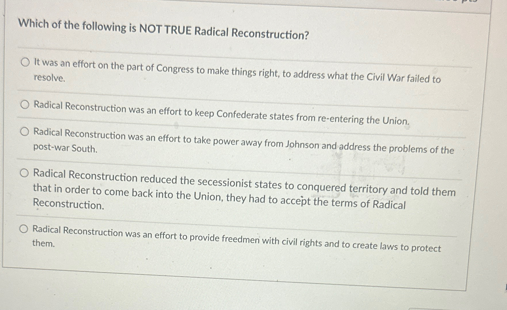 Solved Which of the following is NOT TRUE Radical | Chegg.com