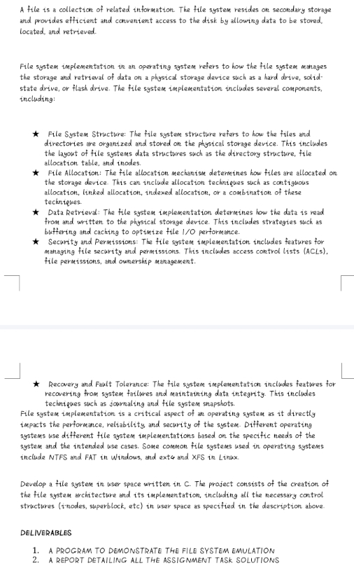 Solved A file is a collection of related information. The | Chegg.com