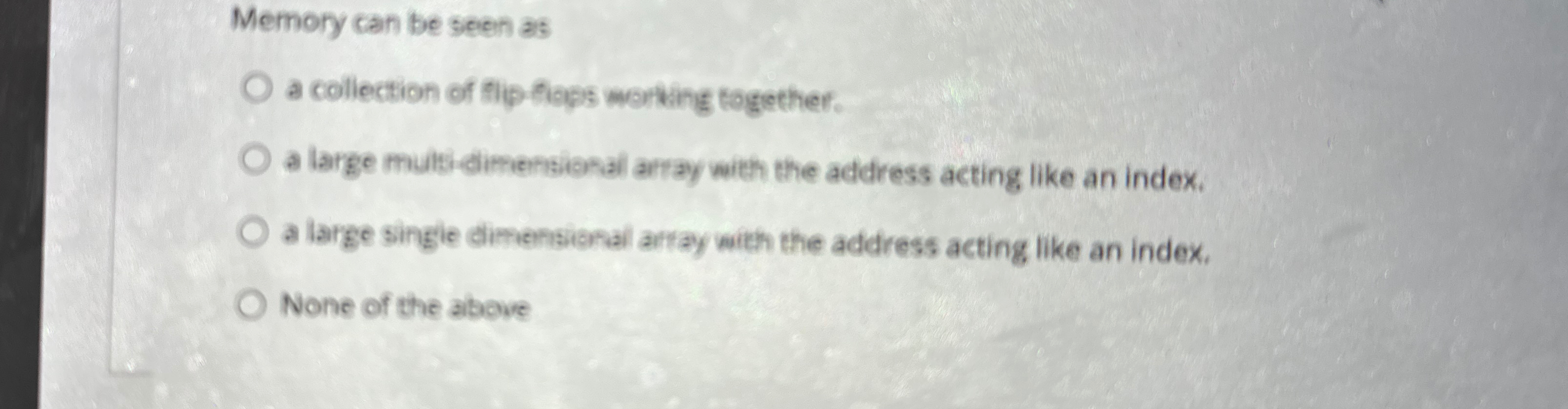 Solved Memory can be seen asa collection of Tlip fiaps | Chegg.com