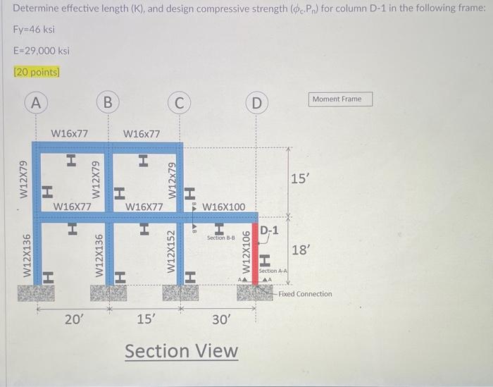 Solved Determine effective length (K), and design | Chegg.com