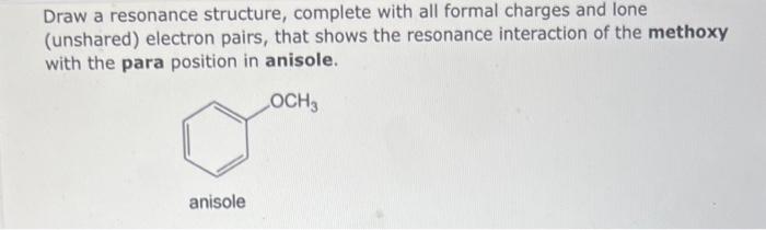 Solved Draw a resonance structure, complete with all formal | Chegg.com