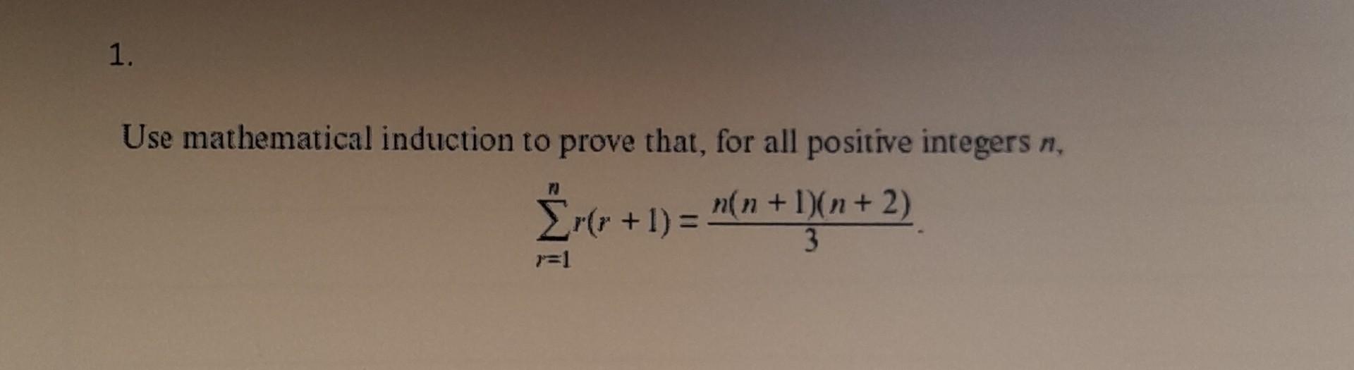 Solved Use mathematical induction to prove that, for all | Chegg.com