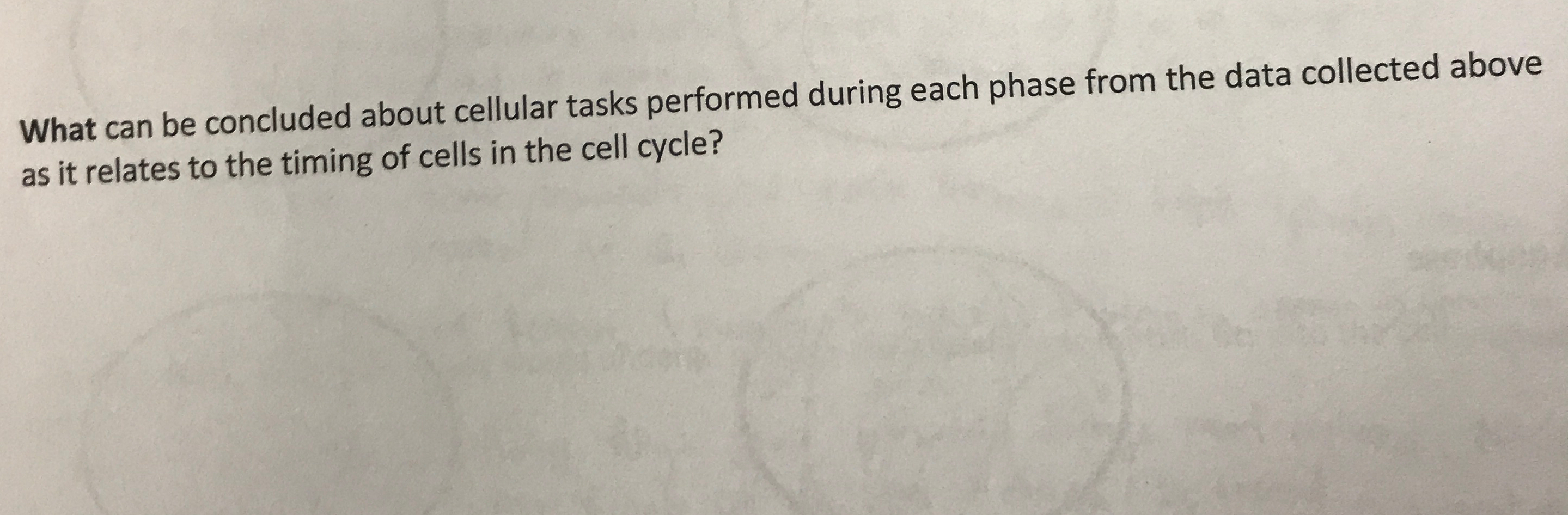 Solved What can be concluded about cellular tasks performed | Chegg.com