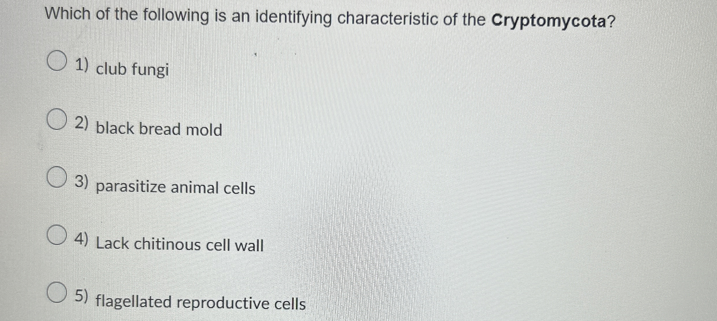 Solved Which of the following is an identifying | Chegg.com