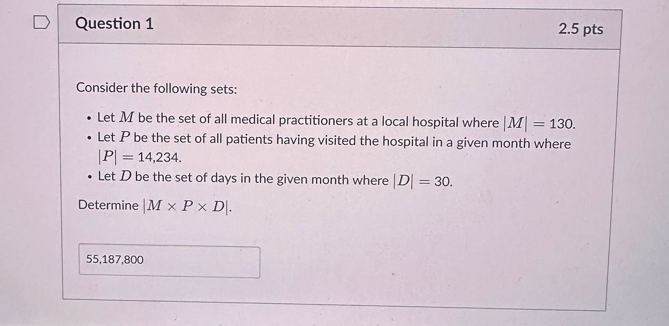 Solved Question 12.5ptsConsider the following sets:Let M be | Chegg.com Solved Question 12.5ptsConsider the following sets:Let M be | Chegg.com