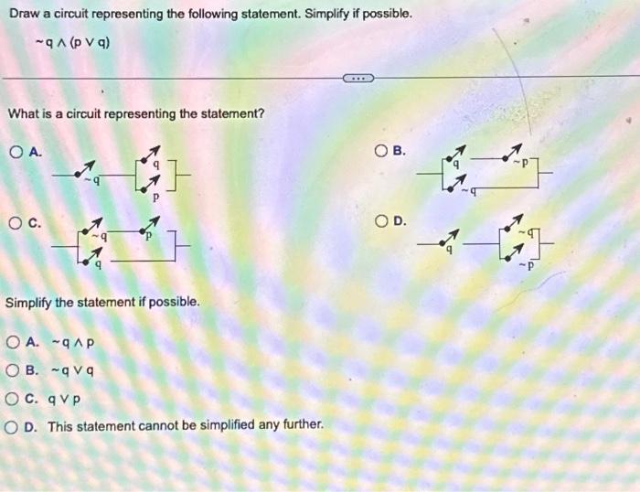 Solved Draw a circuit representing the following statement. | Chegg.com