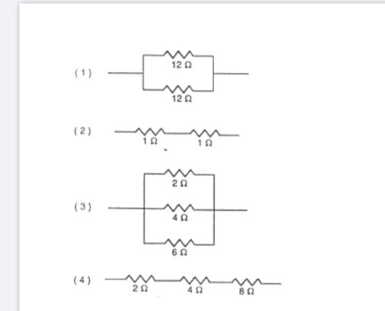 Solved Which circuit segment below has the same total | Chegg.com