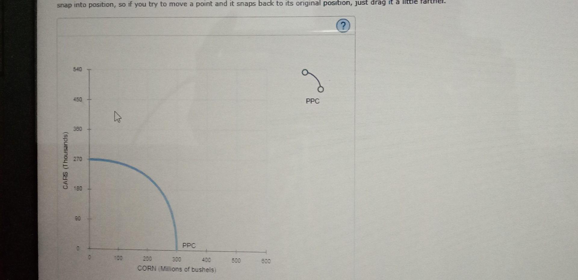 Solved snap into position, so if you try to move a point | Chegg.com