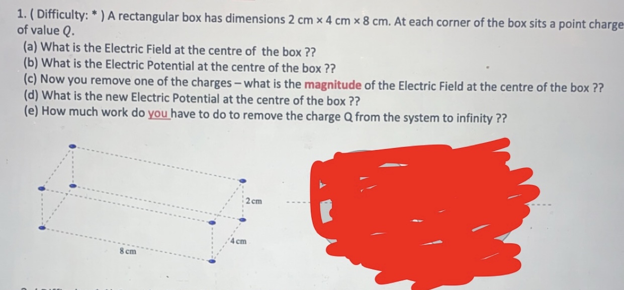 Solved ( ﻿Difficulty: *) ﻿A rectangular box has dimensions | Chegg.com