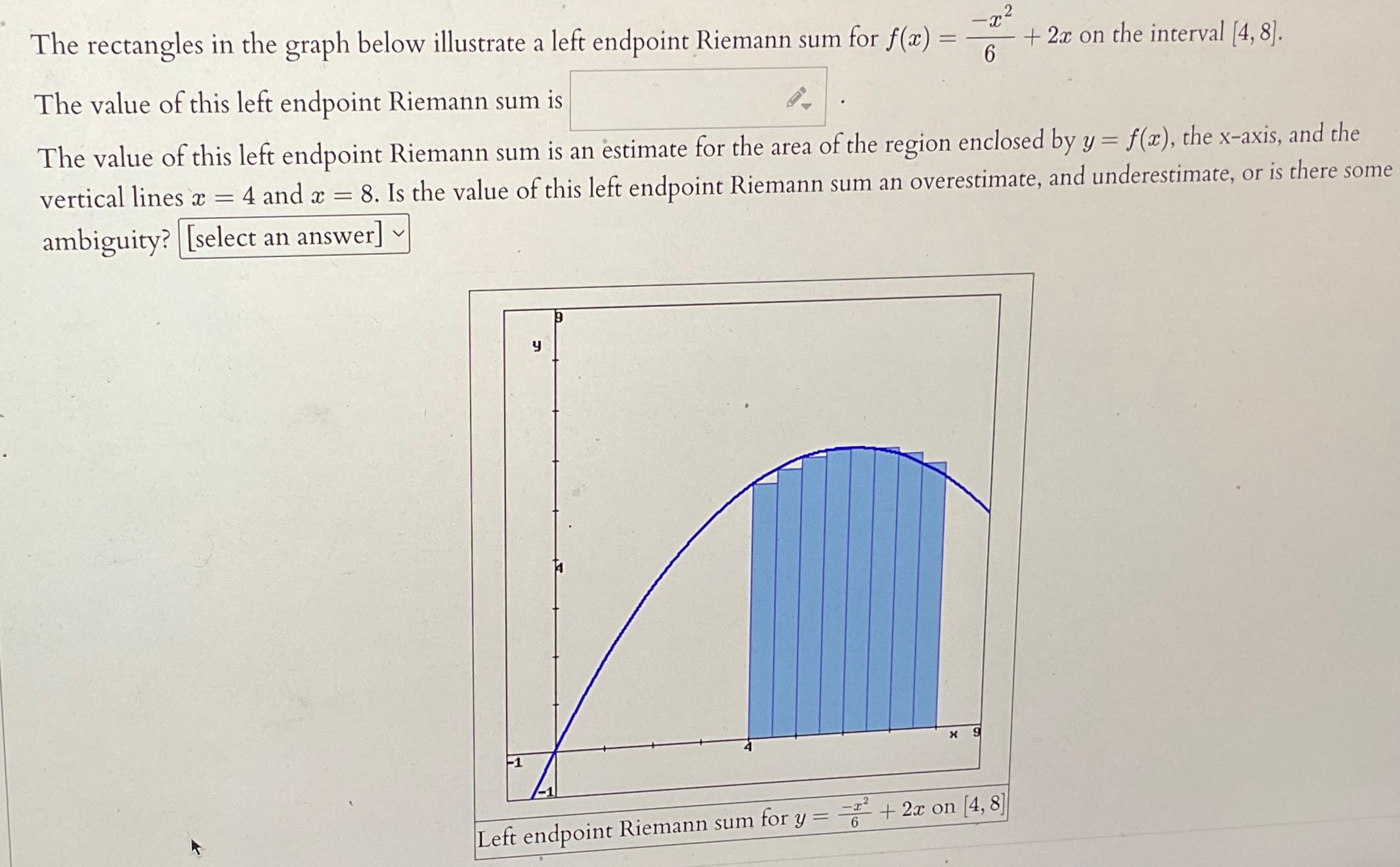 Solved The rectangles in the graph below illustrate a left | Chegg.com