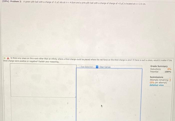 Solved (33\%) Problem 2: A green pith ball with a charge of | Chegg.com