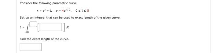 Solved Consider the following parametric curve. | Chegg.com