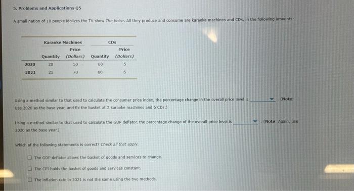 Solved 5. Problems and Applications Q5 A small nation of 10 | Chegg.com