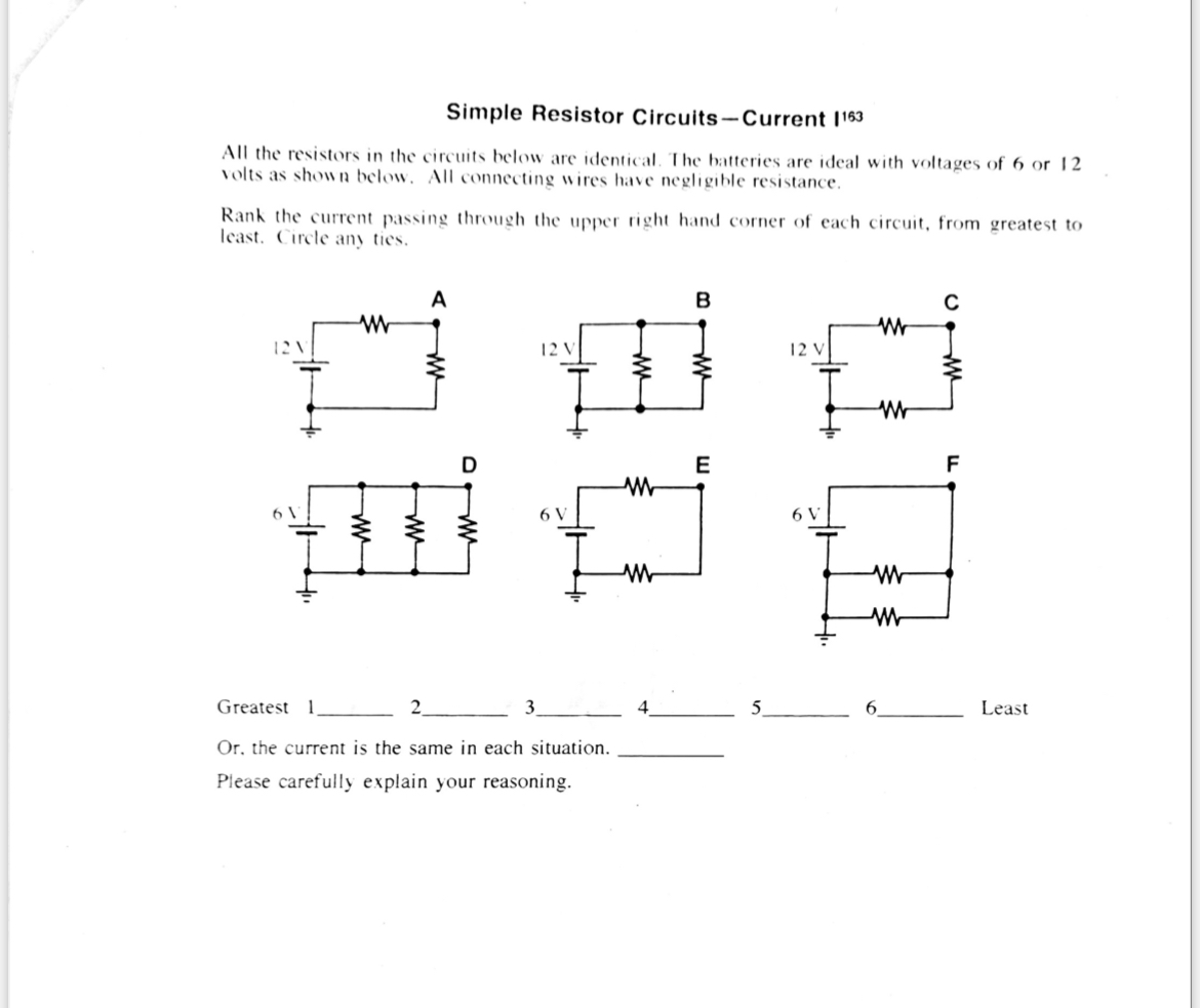 Solved Simple Resistor Circuits-Current163All the resistors | Chegg.com