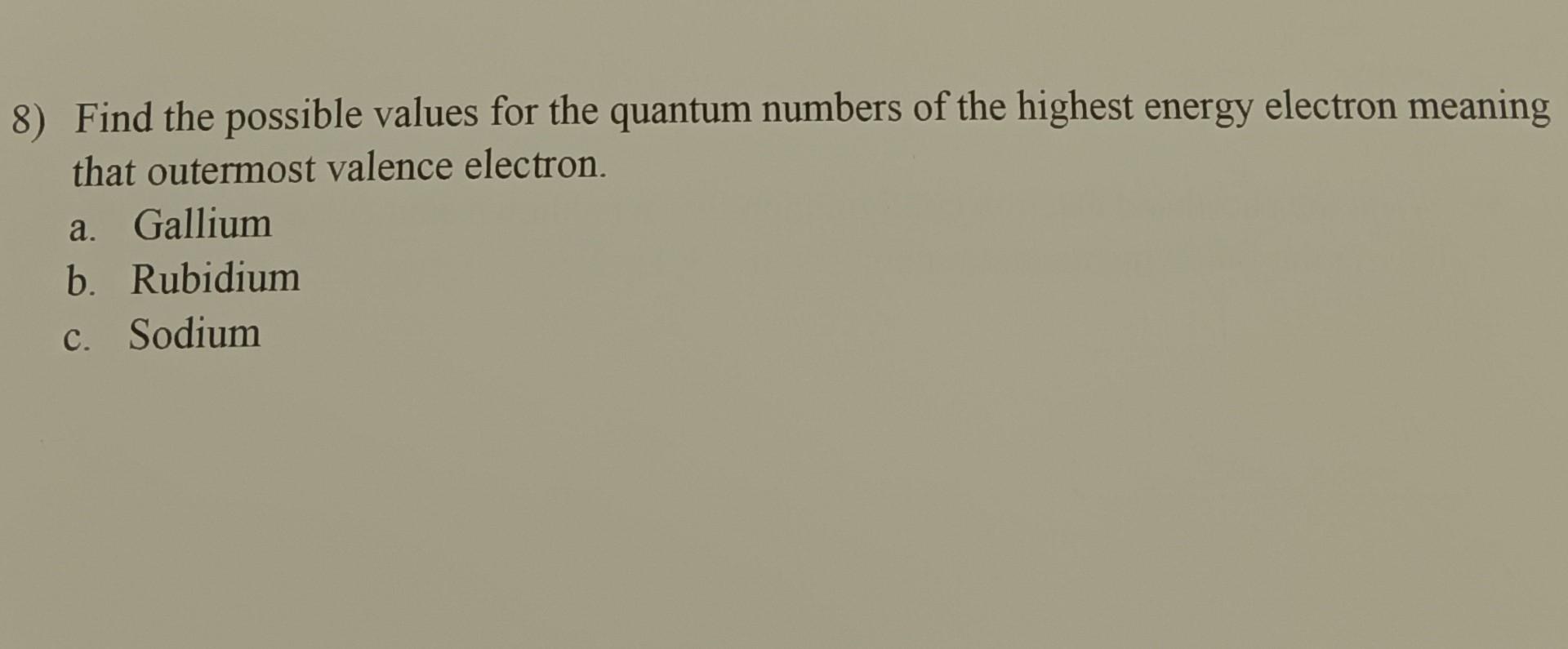 Solved 1) Define the quantum numbers n,1, ml,ms in your own | Chegg.com