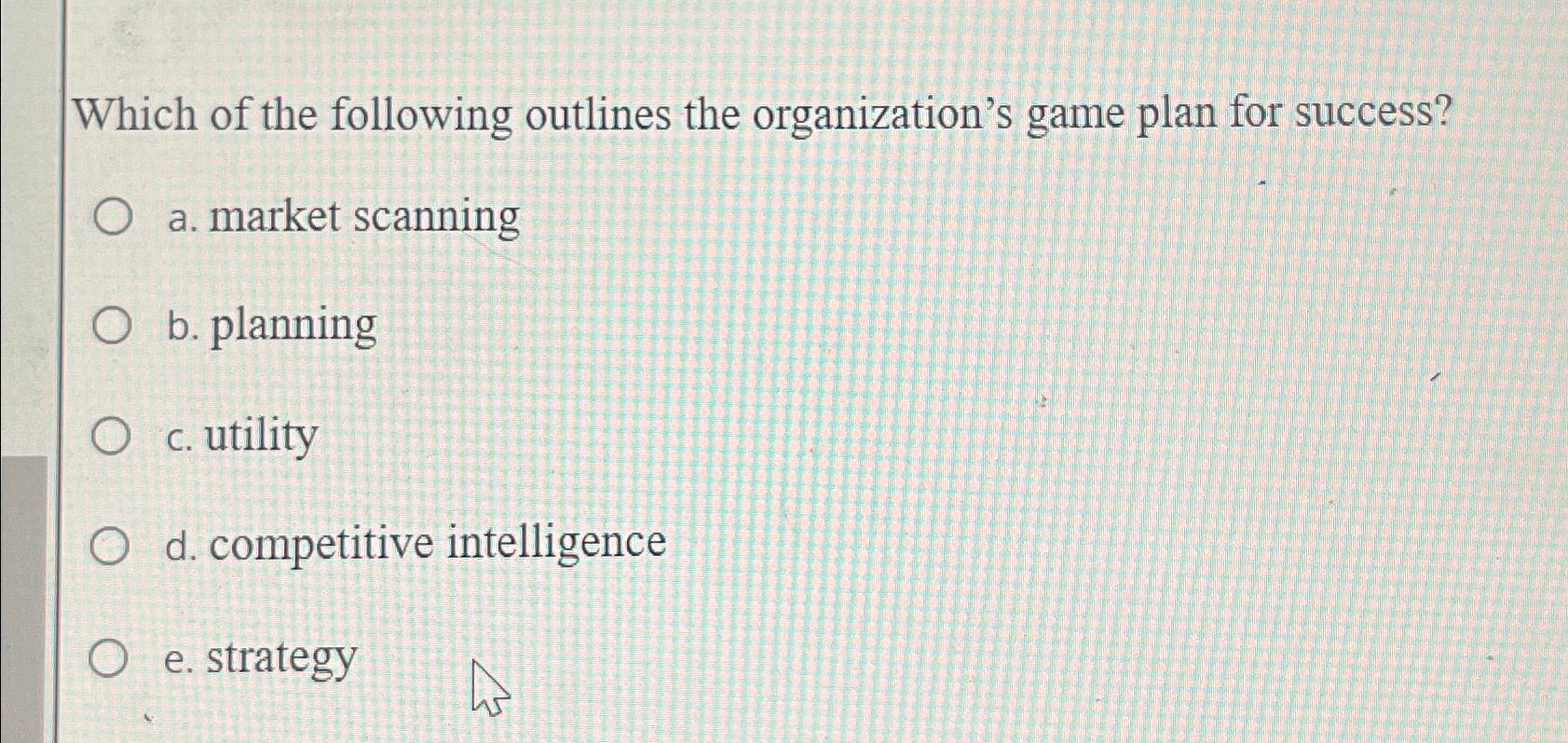 Solved Which of the following outlines the organization's | Chegg.com