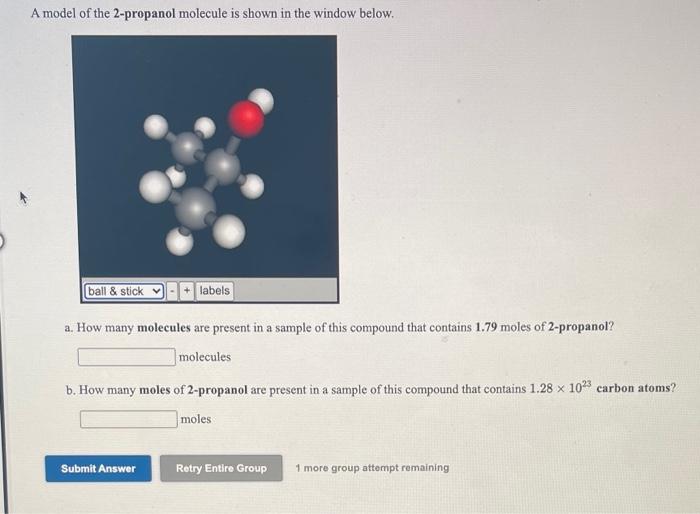 Solved A model of the propanone molecule is shown in the | Chegg.com