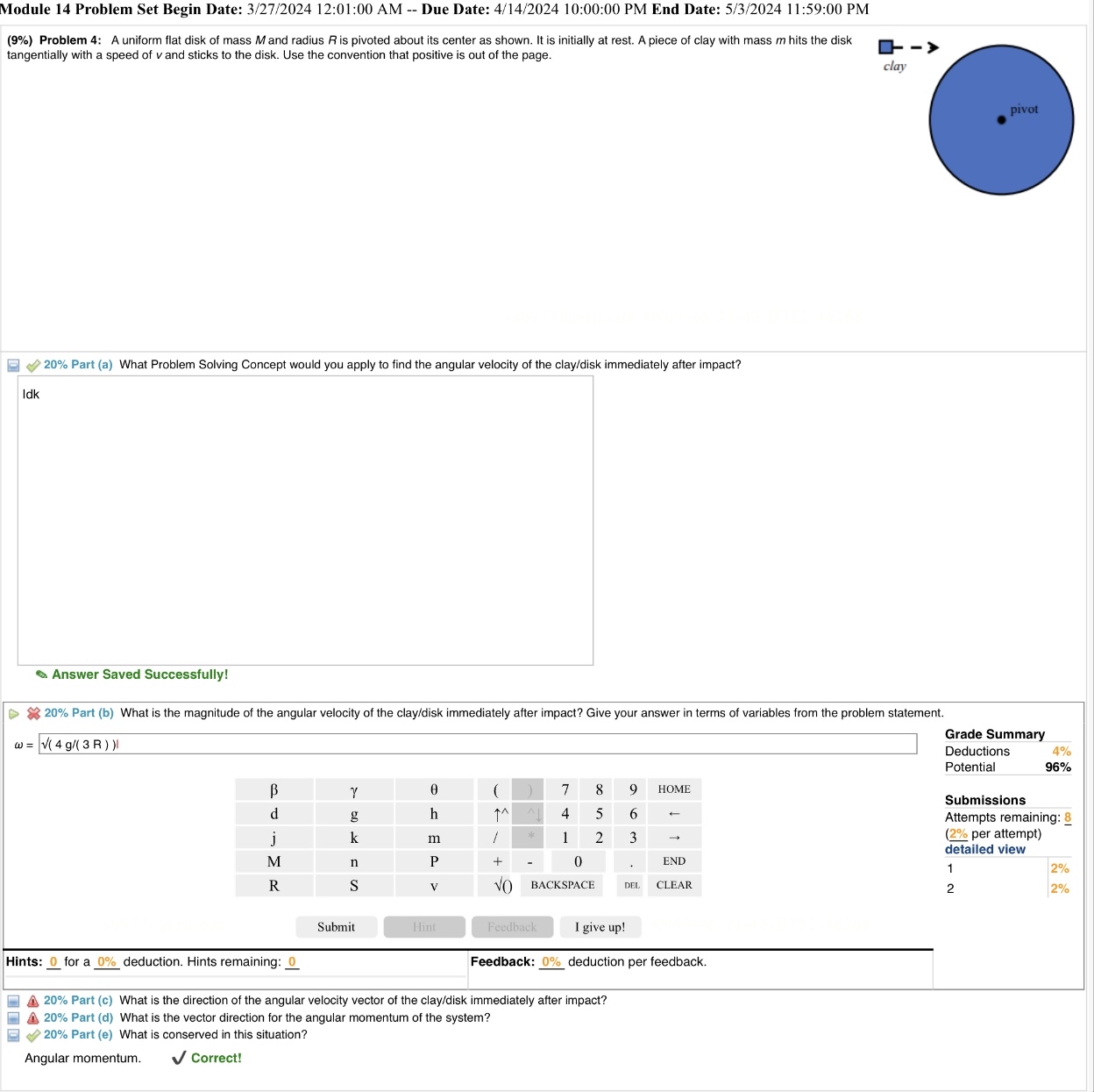 Solved Module 14 ﻿Problem Set Begin Date: 3/27/2024 12:01:00 | Chegg.com