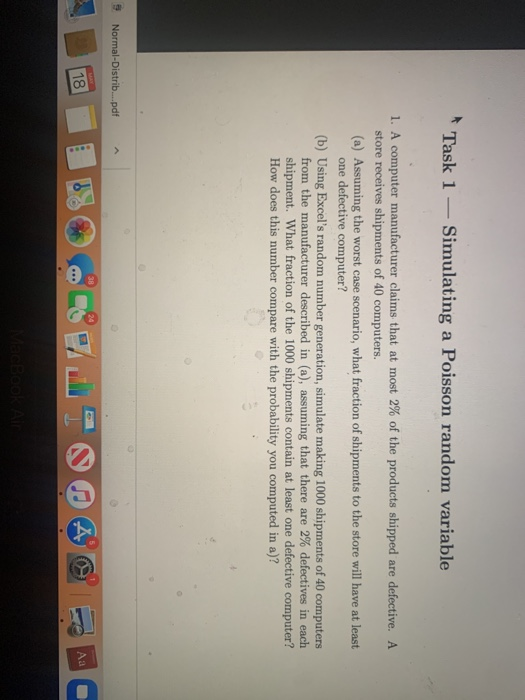 Solved Task 1 Simulating A Poisson Random Variable 1 A 5404