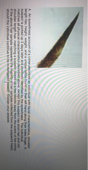 Solved 4. An eyewitness account of a crime describes an | Chegg.com