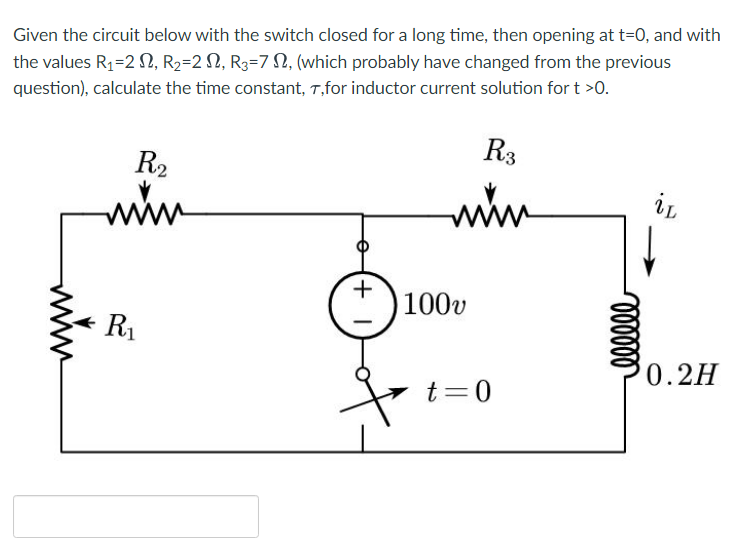 Solved Given the circuit below with the switch closed for a | Chegg.com