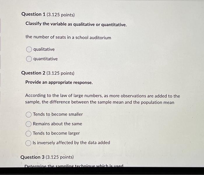 Solved Classify the variable as qualitative or quantitative. | Chegg.com