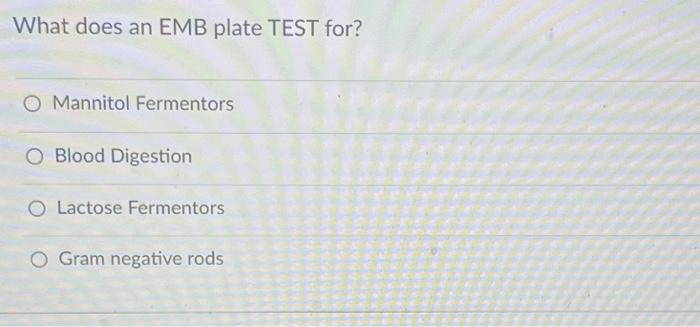 Solved 1.name the bacteria that has the opposite IMVIC | Chegg.com
