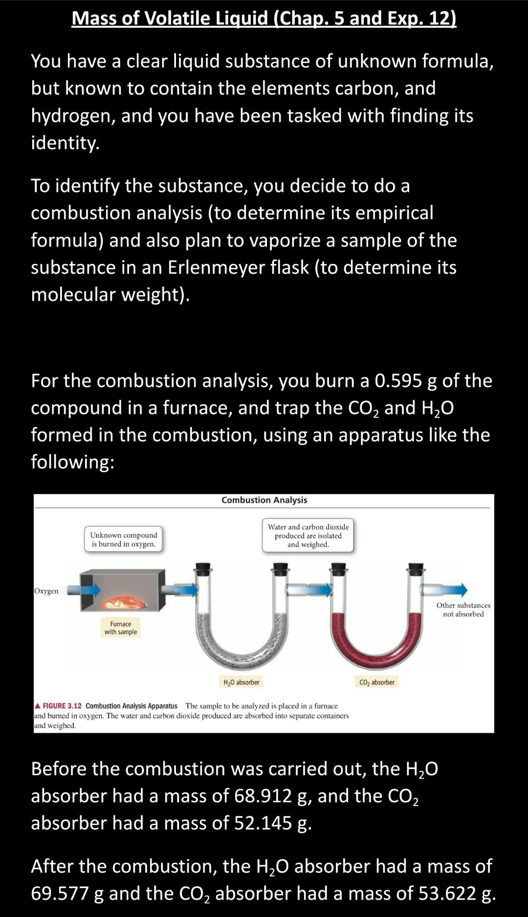 Solved Mass of Volatile Liquid (Chap. 5 and Exp. 12) You | Chegg.com