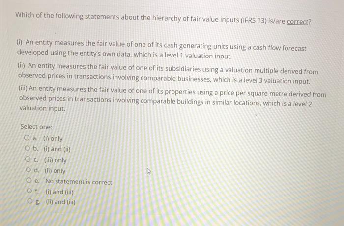 Solved Which of the following statements about the hierarchy | Chegg.com