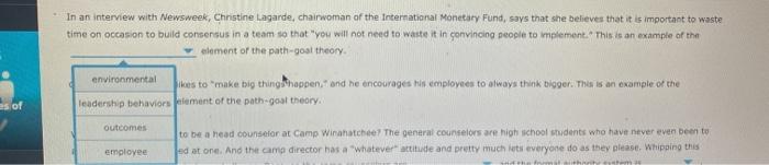 Solved Using the lens of Fiedler's LPC theory, consider the | Chegg.com