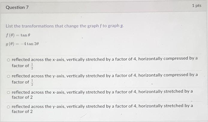 Solved Question 6 List the transformations that change the | Chegg.com