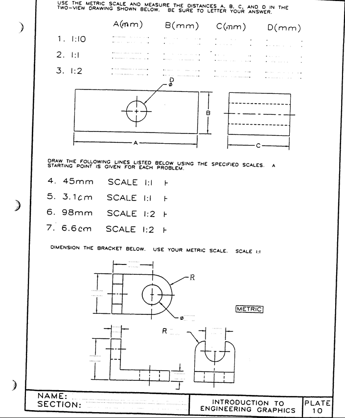 Solved Use the metric scale and measure the distances A, ﻿B, | Chegg.com