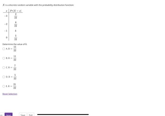 Solved X is a discrete random variable with the probability | Chegg.com