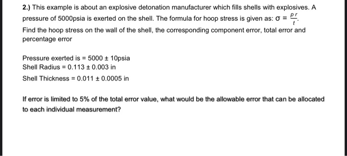 Solved 2.) This example is about an explosive detonation | Chegg.com