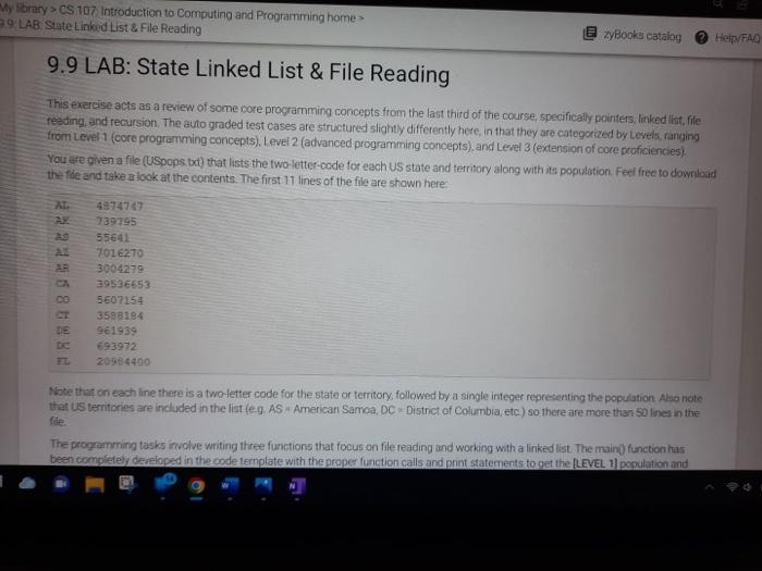 Solved My library > CS 107) Introduction to Computing and | Chegg.com
