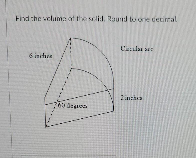 Solved Find the volume of the solid. Round to one decimal. | Chegg.com