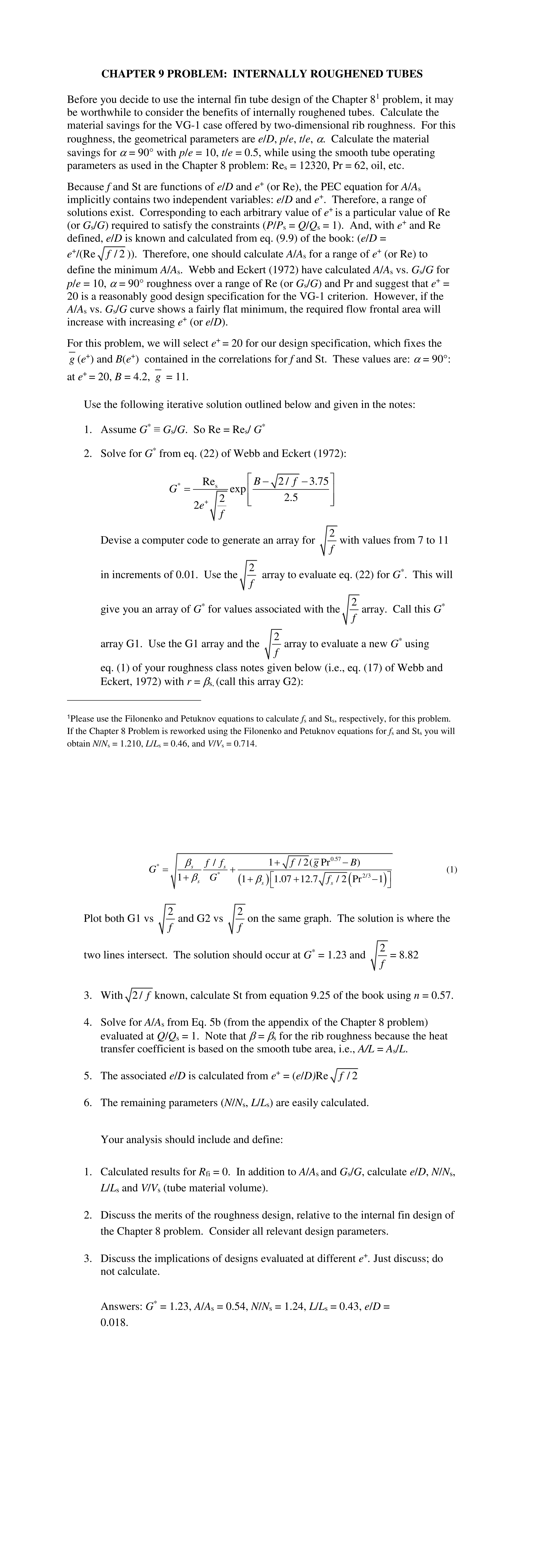 Solved Please help solve this internally roughened tube | Chegg.com