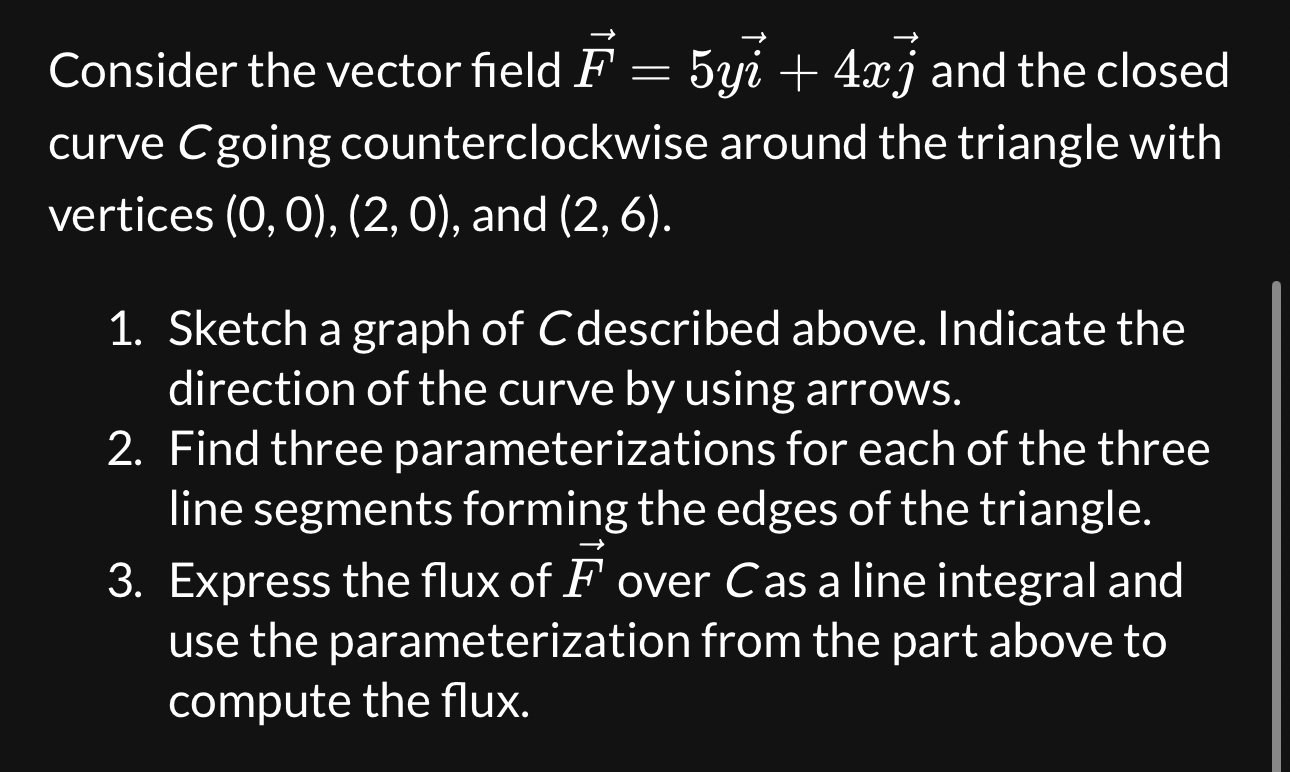 Solved Consider the vector field vec(F)=5yvec(i)+4xvec(j) | Chegg.com