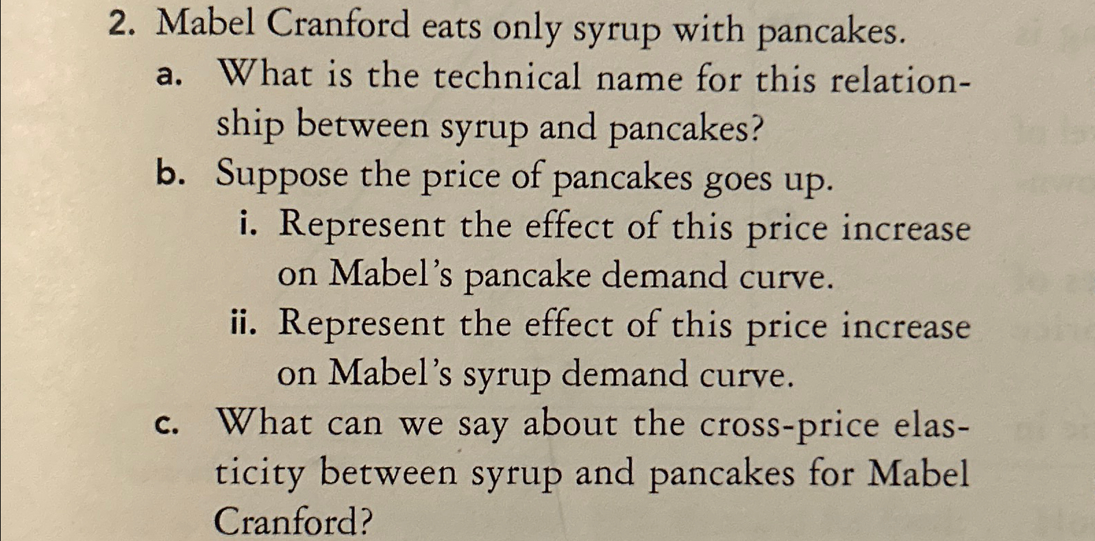 Solved Mabel Cranford eats only syrup with pancakes.a. ﻿What | Chegg.com